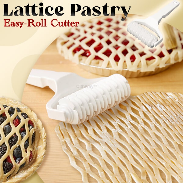Cithway™ Easy-Roll Pastry Pie Crust Lattice Cutter – Wishinglams